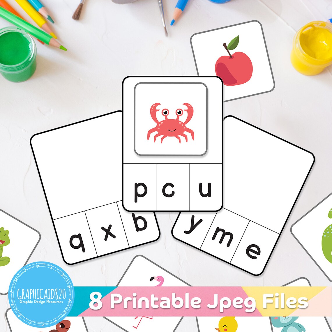 Printable Alphabet Color Cards 8 Simple Preschool Display - Etsy