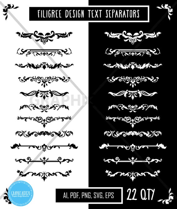 Filigree Divider Clip Art