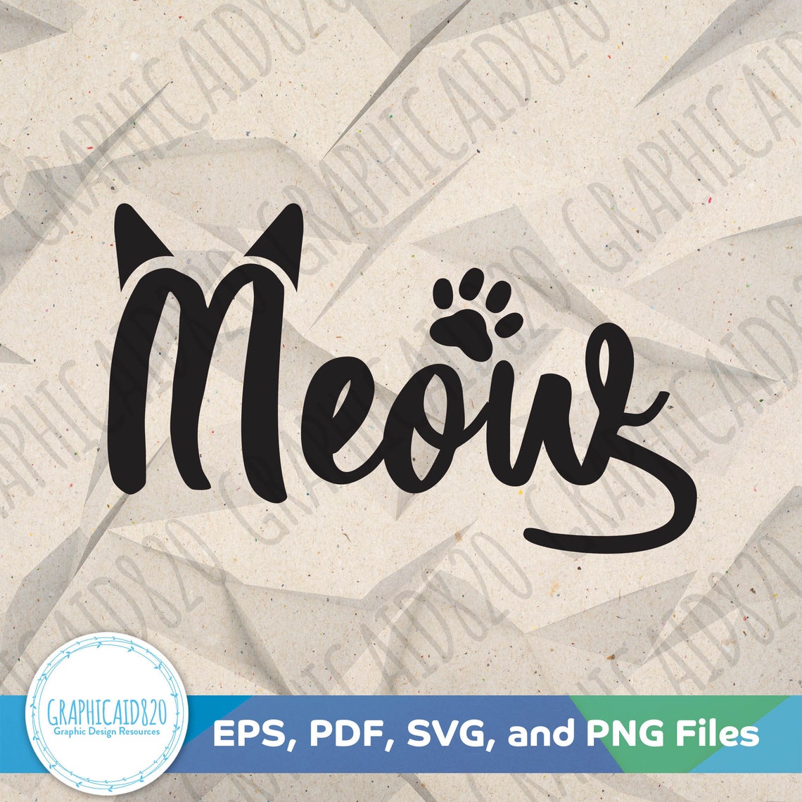 Meow Cat SVG Cat Kitten Svg Fur Mom Design Svg Cut Files - Etsy