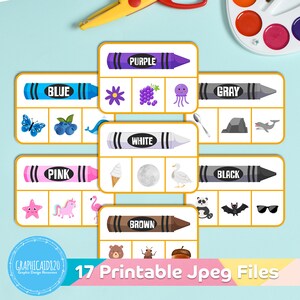 Printable Crayon Color Cards | 11 Simple Preschool Display Cards ...