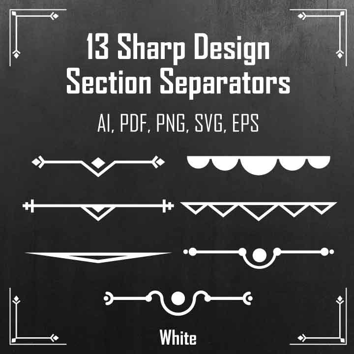 26 Sharp Design Text Dividers Clip Art Header Embellishment - Etsy