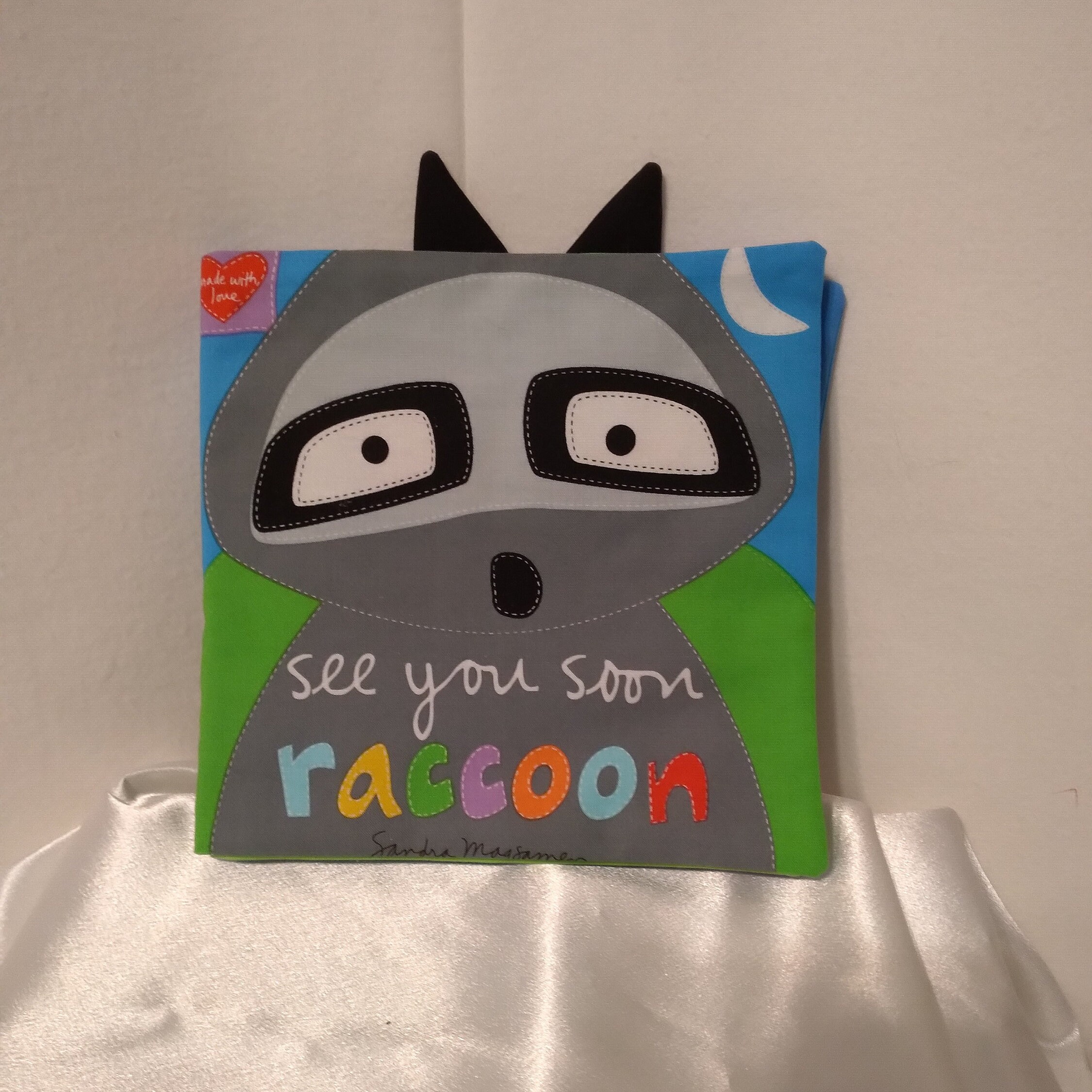 See You Soon Racoon Fabric Book | Etsy