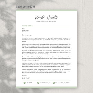 Modern Teacher Resume Template | Teacher Resume With Cover Letter ...
