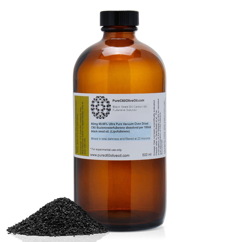 Organic C60 Black Seed Oil 500ml - 99.95% Ultra Pure VOD C60 400mg - Etsy