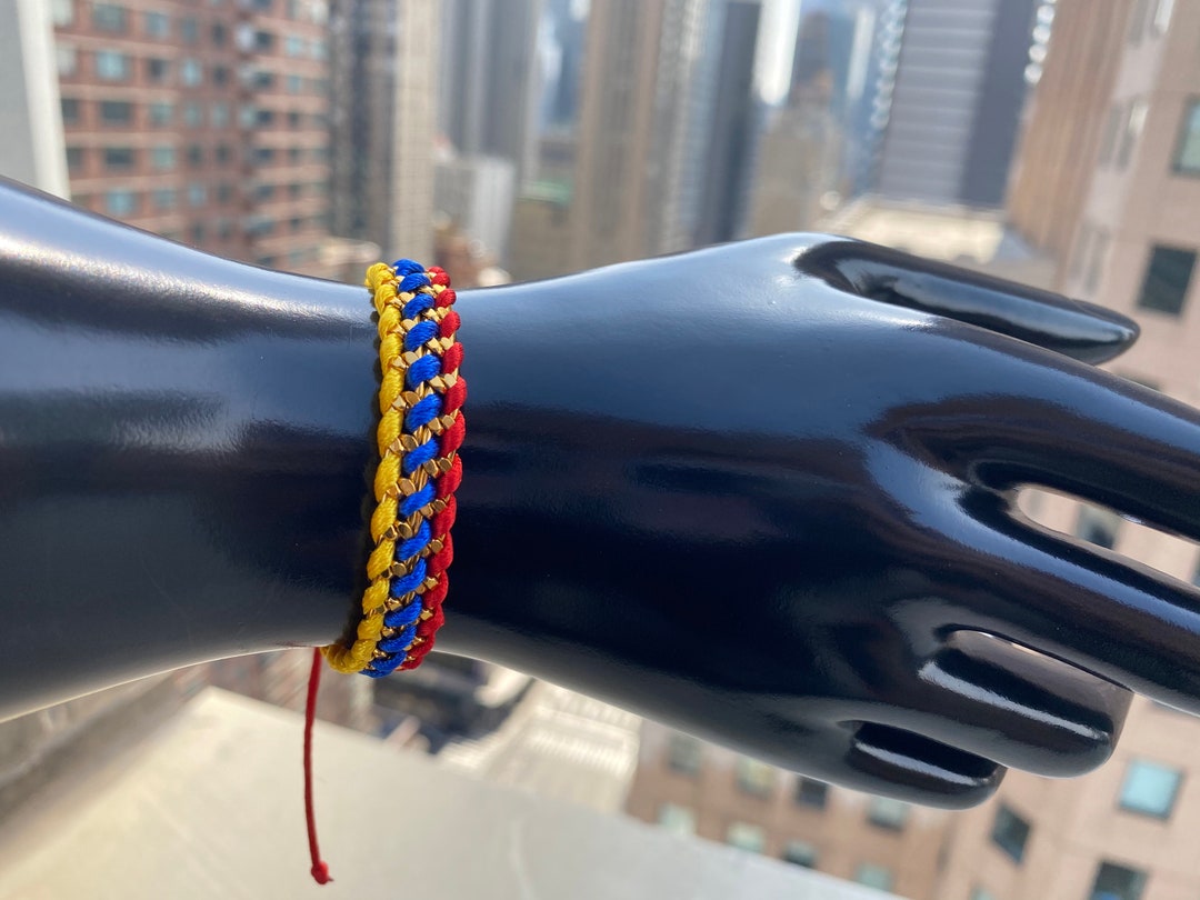Colombian Handmade Bracelet From Medellin Colombia Flag Colors Thread ...