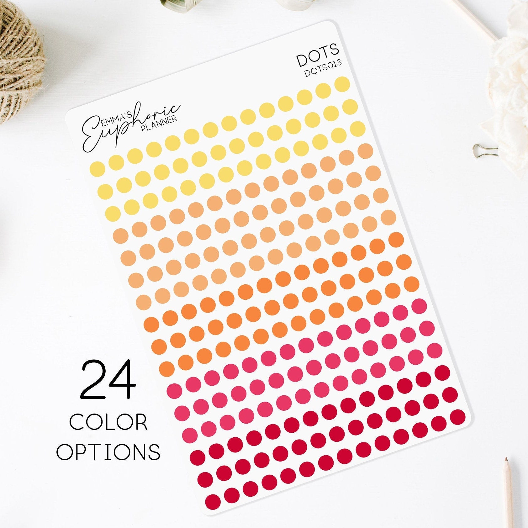Paper Mini Dot Planner Sticker 224 Planner Stickers Rainbow Planner ...