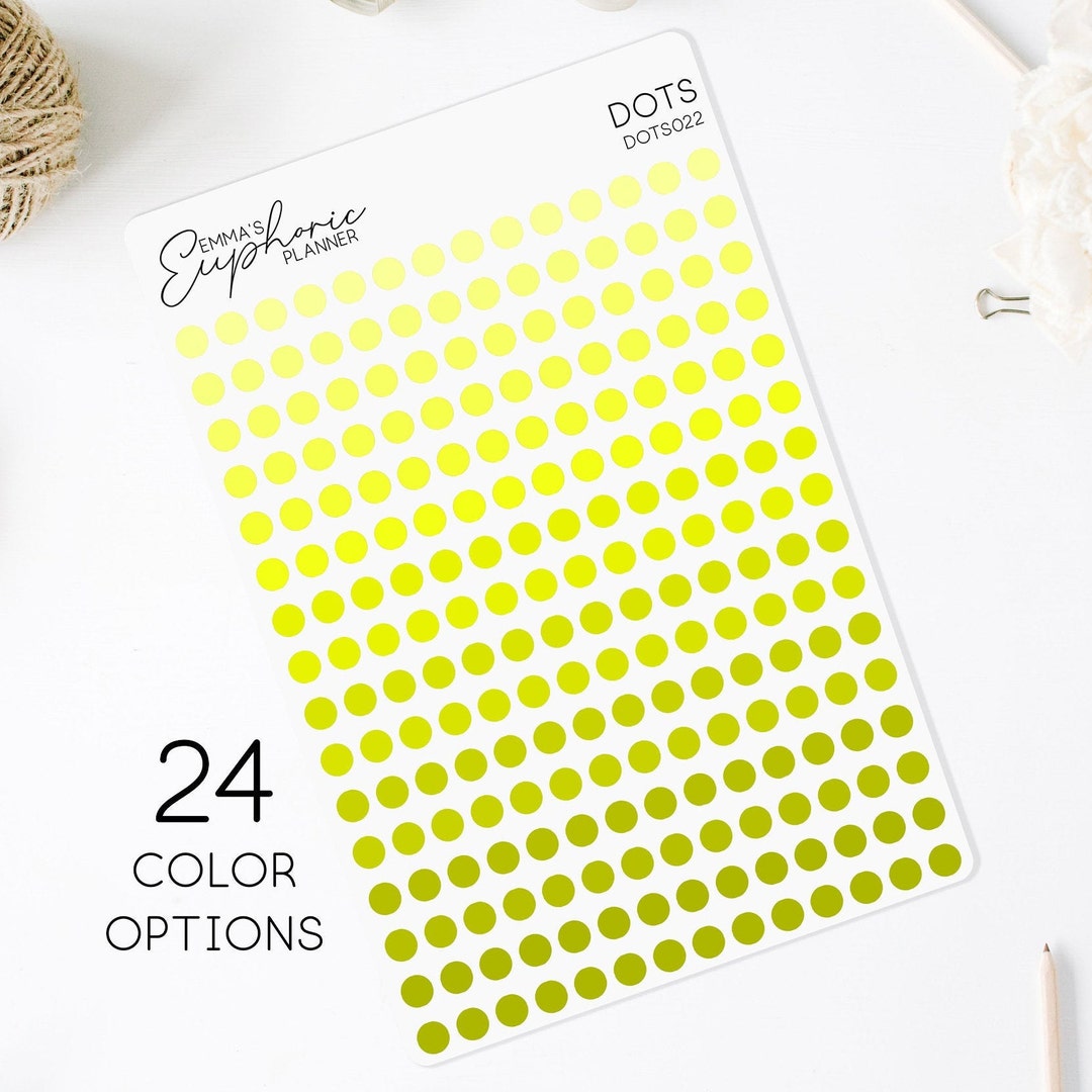 Mini Dot Planner Sticker / 224 Planner Stickers / Rainbow Planner ...