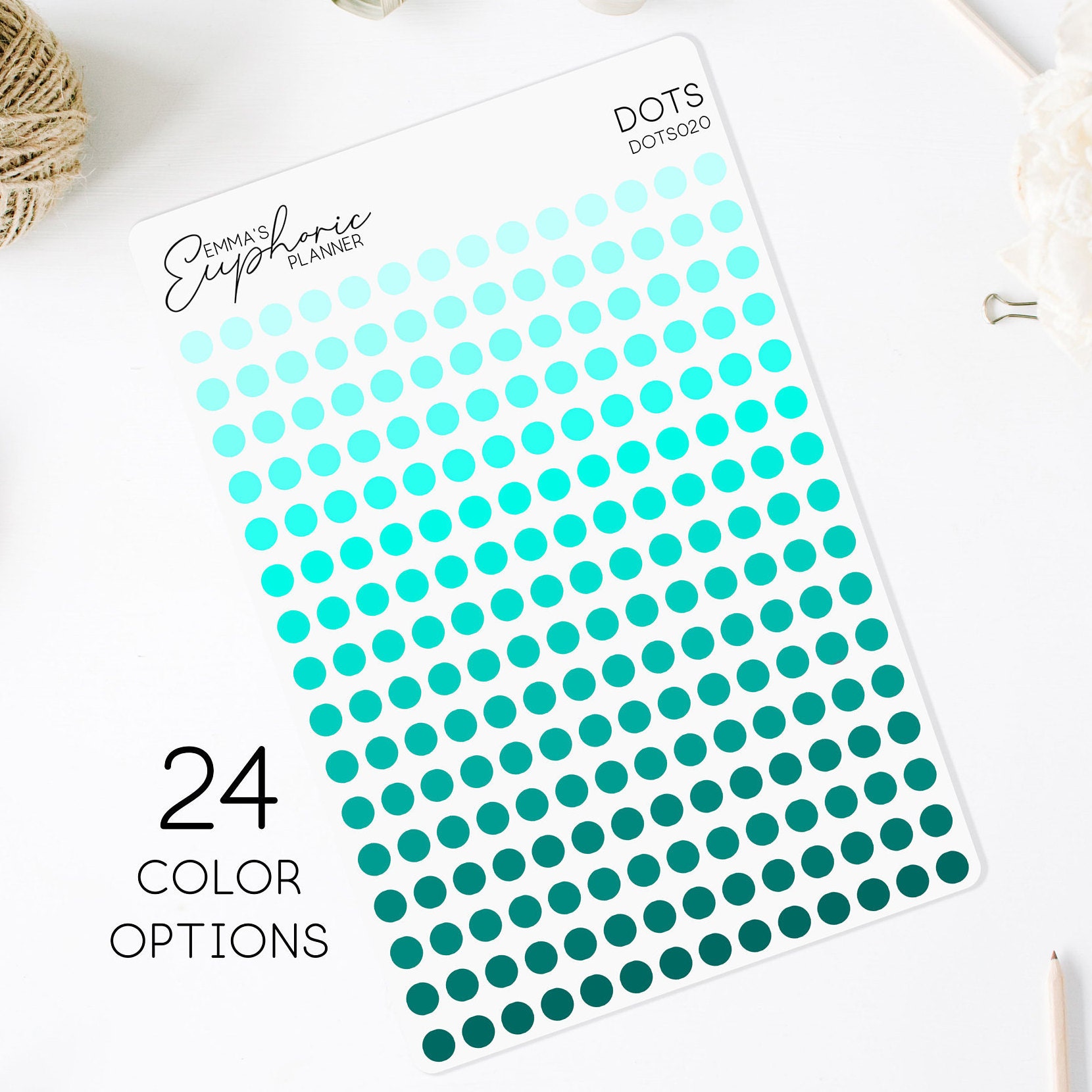 Paper Mini Dot Planner Sticker 224 Planner Stickers Rainbow Planner ...