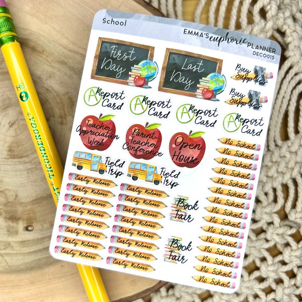 School Year Planner Stickers - Etsy