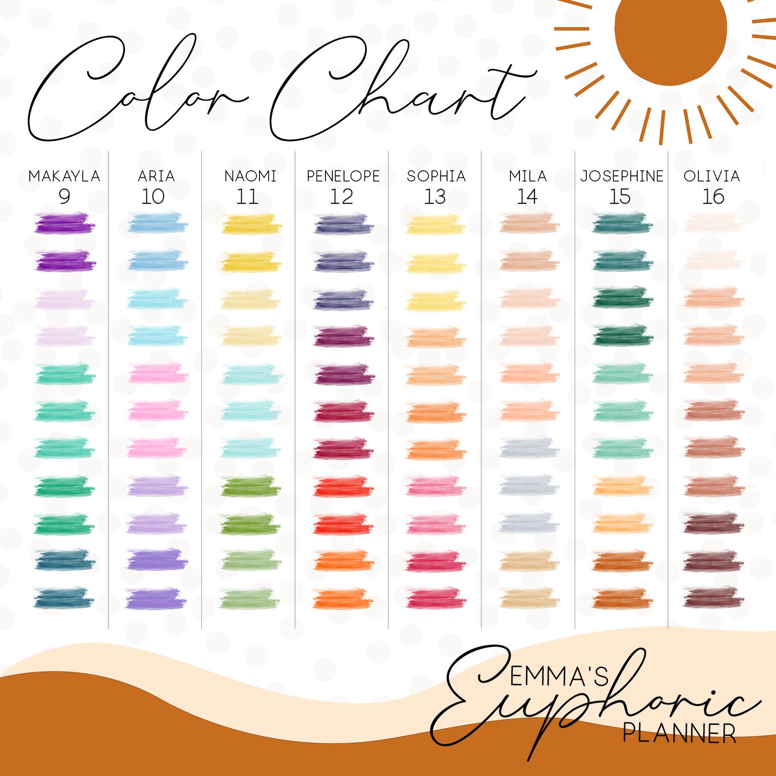 Meeting Watercolor Swatch Planner Sticker on PREMIUM MATTE / | Etsy