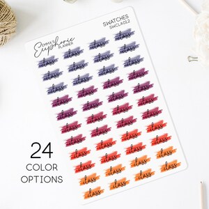 Class Watercolor Swatch Planner Sticker on PREMIUM MATTE / 44 Planner ...