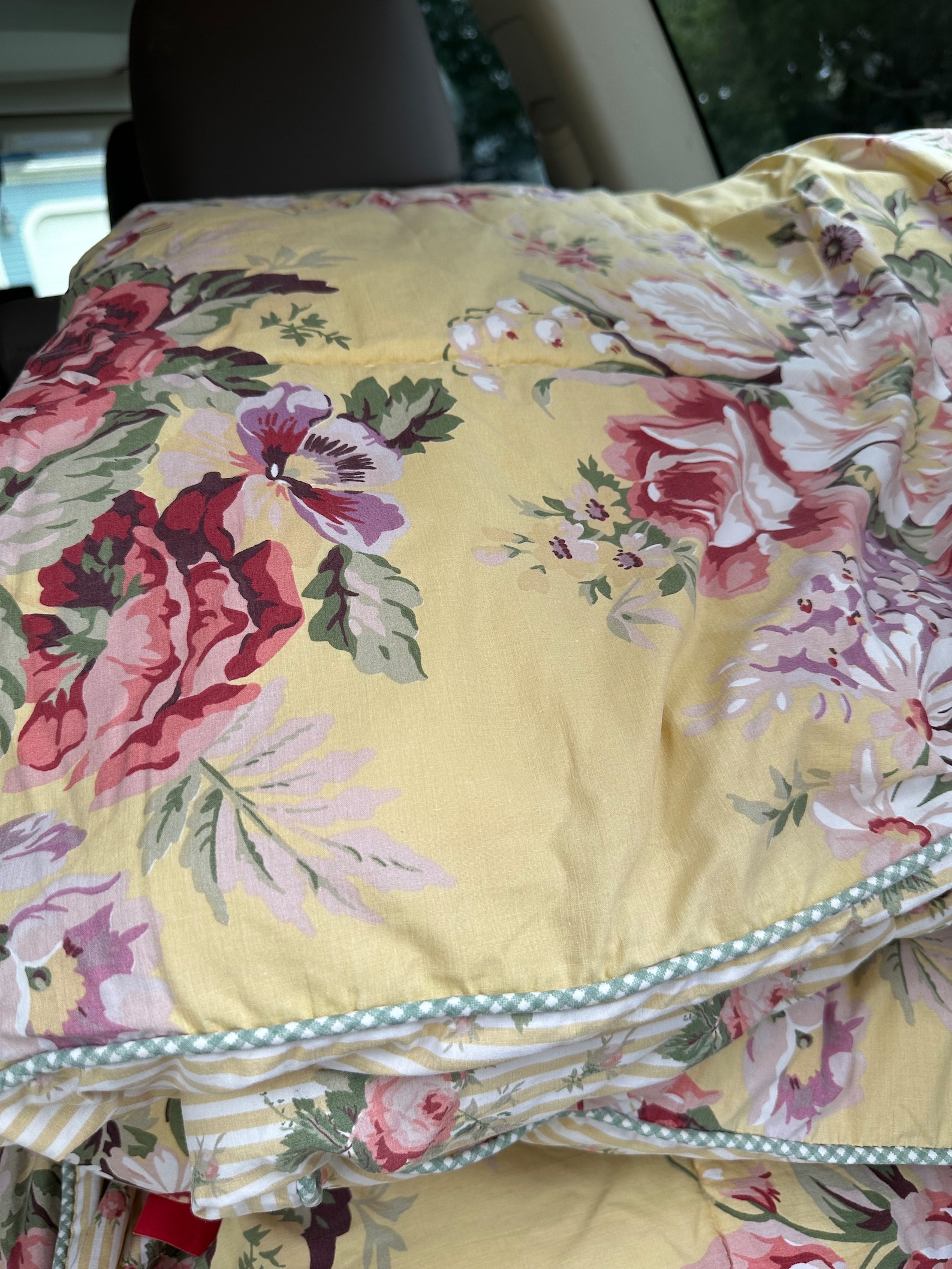 Vintage Ralph Lauren Sophie Brooke Cabbage Rose Yellow Floral Twin ...