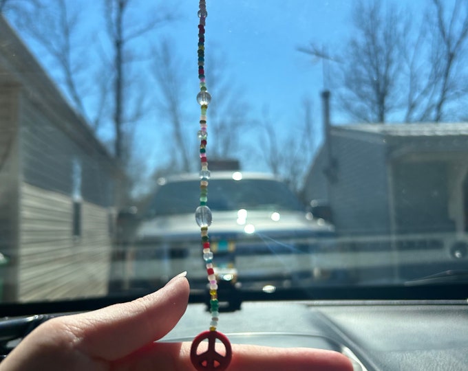 Peace Sign Rear View Mirror Accessories | Car Accessories | Hippie ...