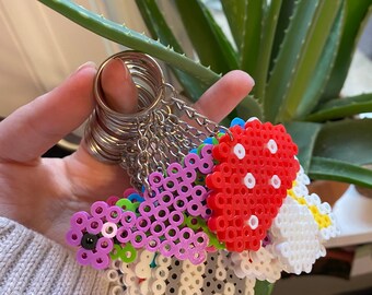 Dinosaur Perler Bead Keychains - Etsy