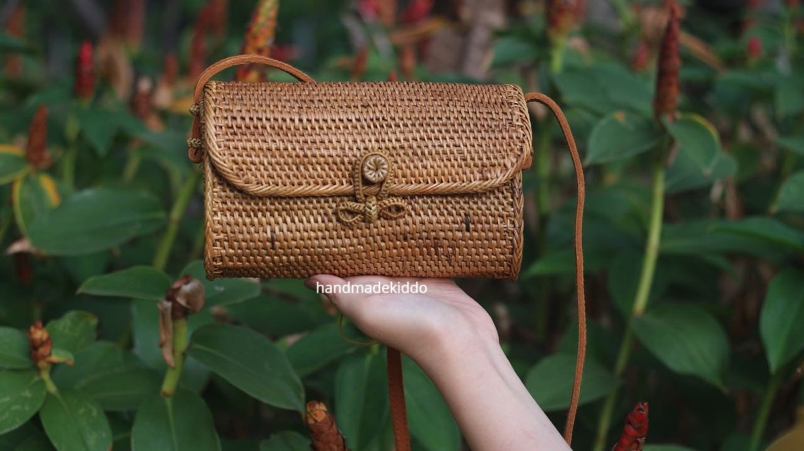 SALE Bali Envelope Rattan Bag, Ata Grass Crossbody Straw Bag, Boho ...