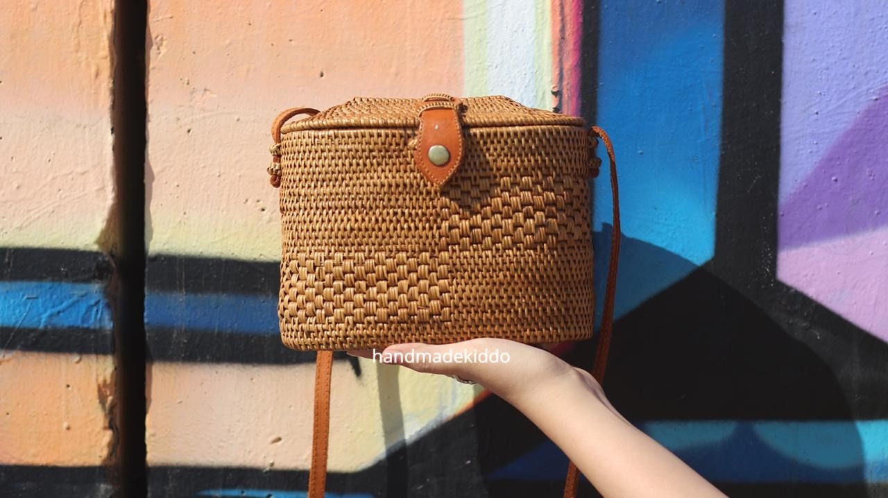 SALE Bali Bowl Rattan Bag Ata Grass Crossbody Bag Boho | Etsy