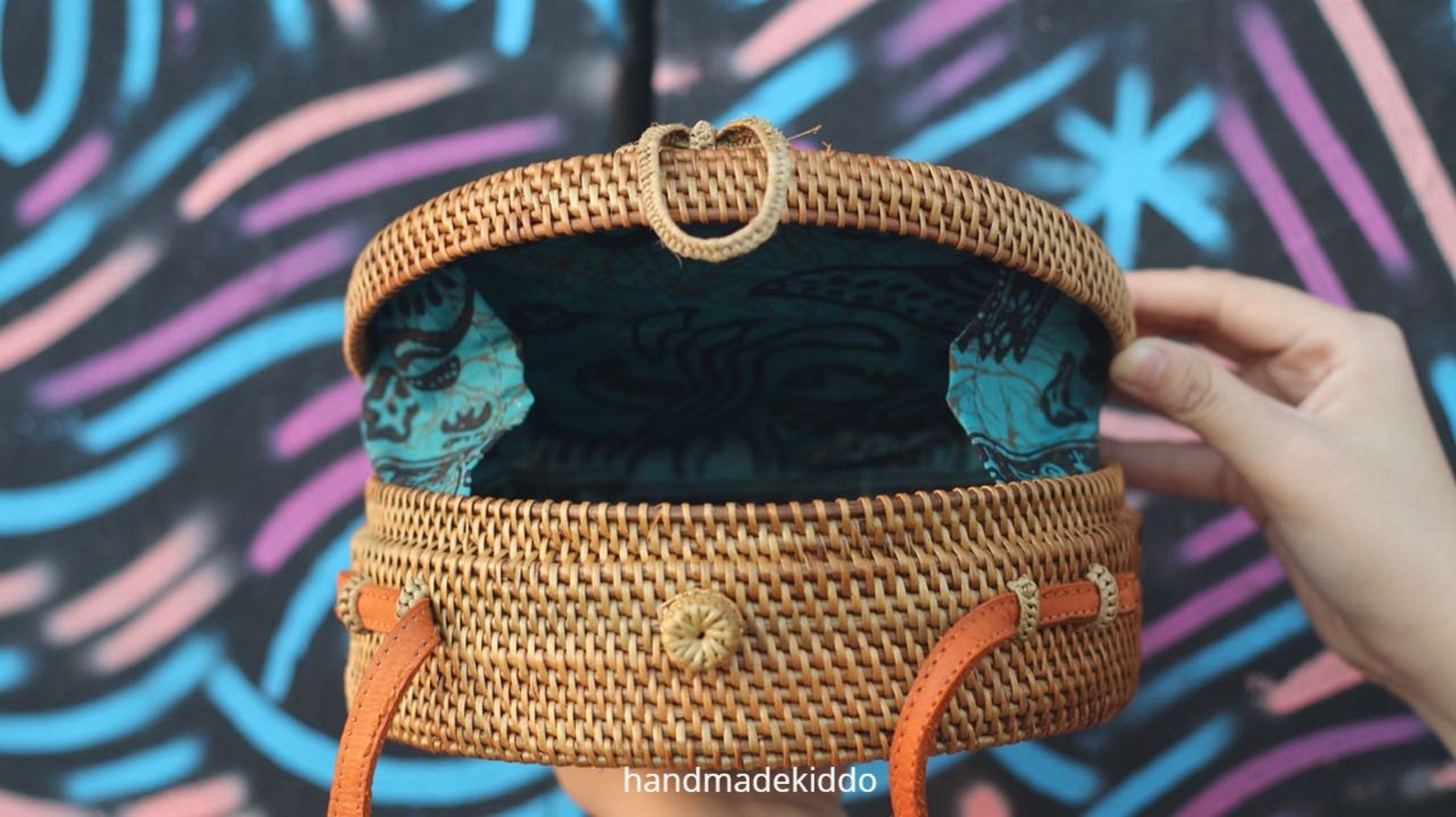 SALE Bali Round Rattan Bag, Ata Grass Crossbody Bag, Boho Bohemian Bag ...