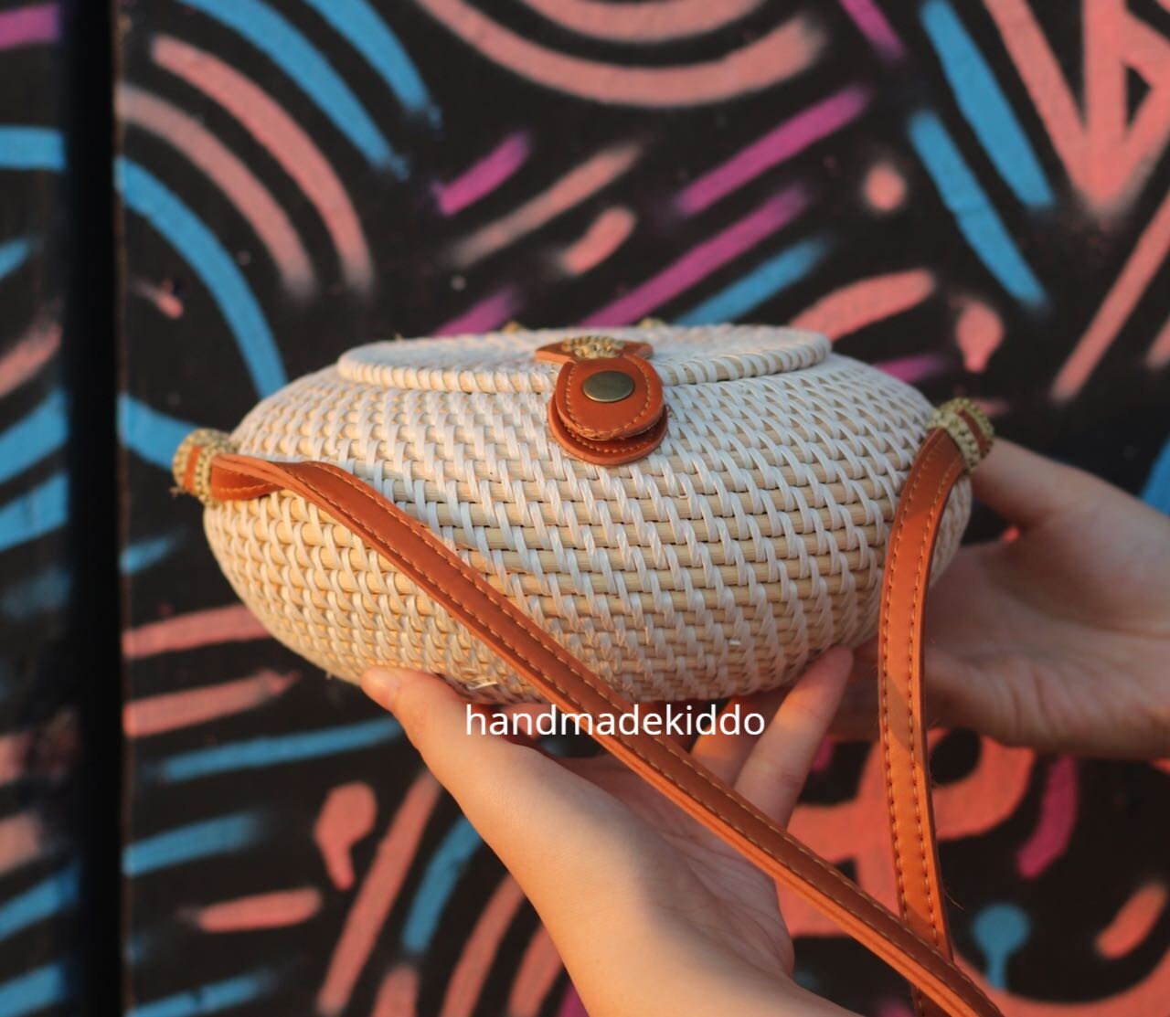 SALE Bali Round Rattan Bag Summer Round Crossbody Bag Boho | Etsy