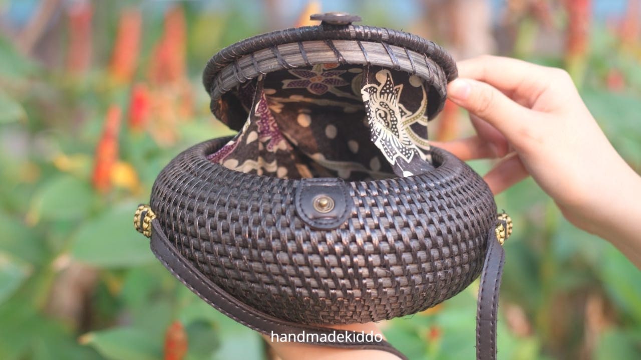 SALE Bali Round Rattan Bag Summer Round Crossbody Bag Boho | Etsy