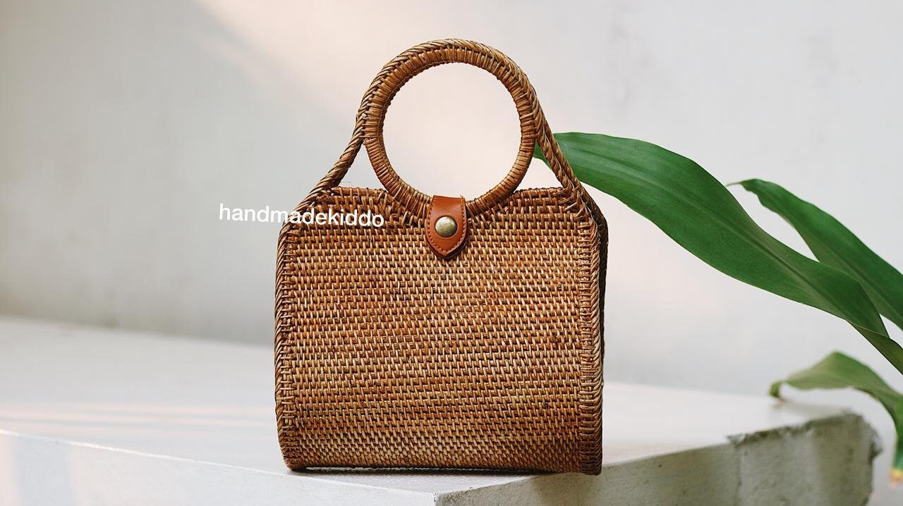 SALE Bali Clutch Rattan Hand Bag, Ata Grass Crossbody Straw Bag, Boho ...