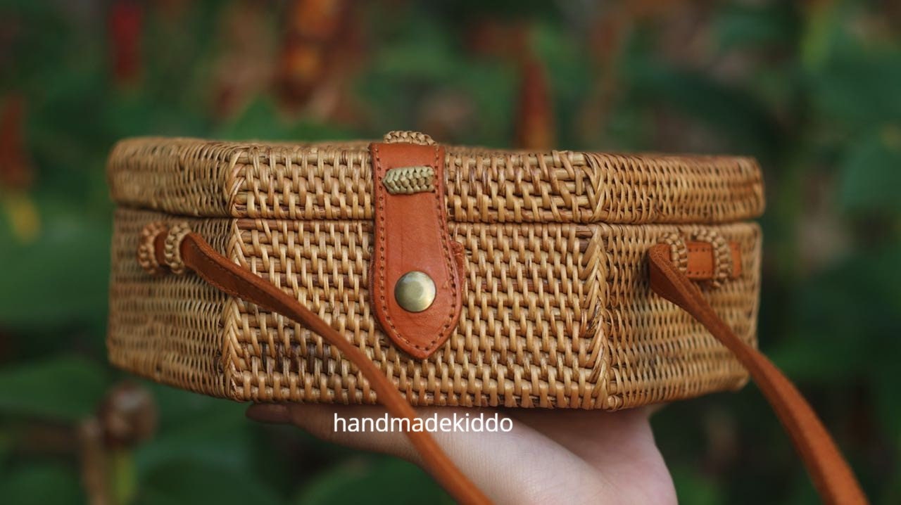 SALE Bali Hexagon Rattan Bag, Handwoven Ata Grass Straw Bag, Boho ...