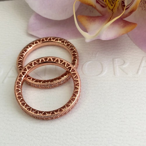 Pandora Hearts of Pandora Ring Rose Gold Original New ALL | Etsy