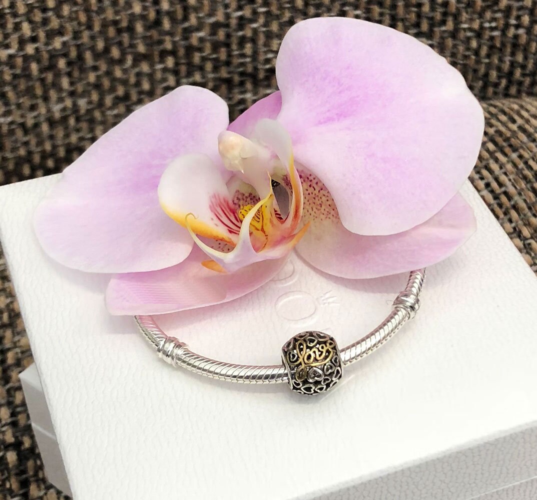 Pandora Message of Love Charm Bracelet Bead Sterling Silver | Etsy