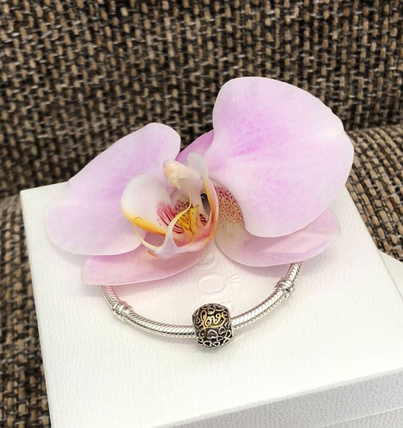 Pandora Message of Love Charm Bracelet Bead Sterling Silver | Etsy