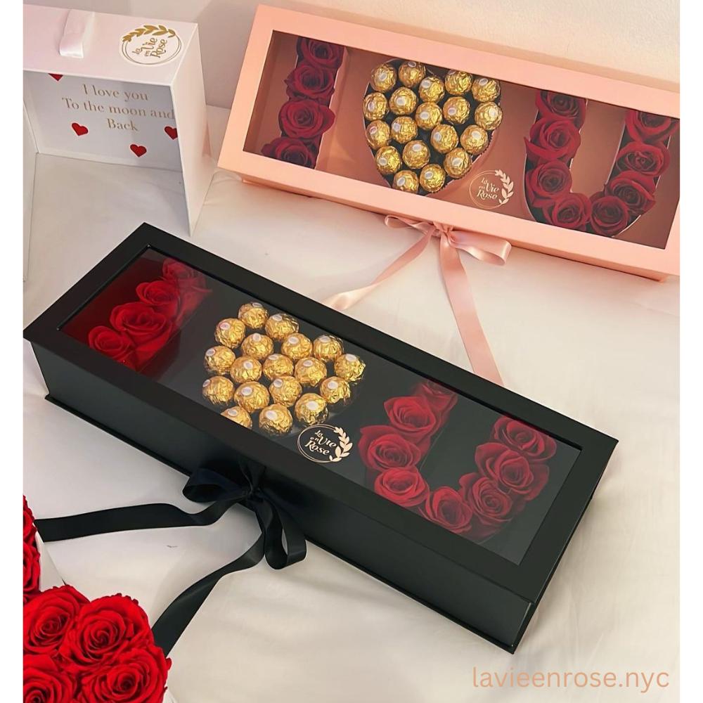 I Love You Flower Box: Elegant Floral Gift Packaging - Etsy