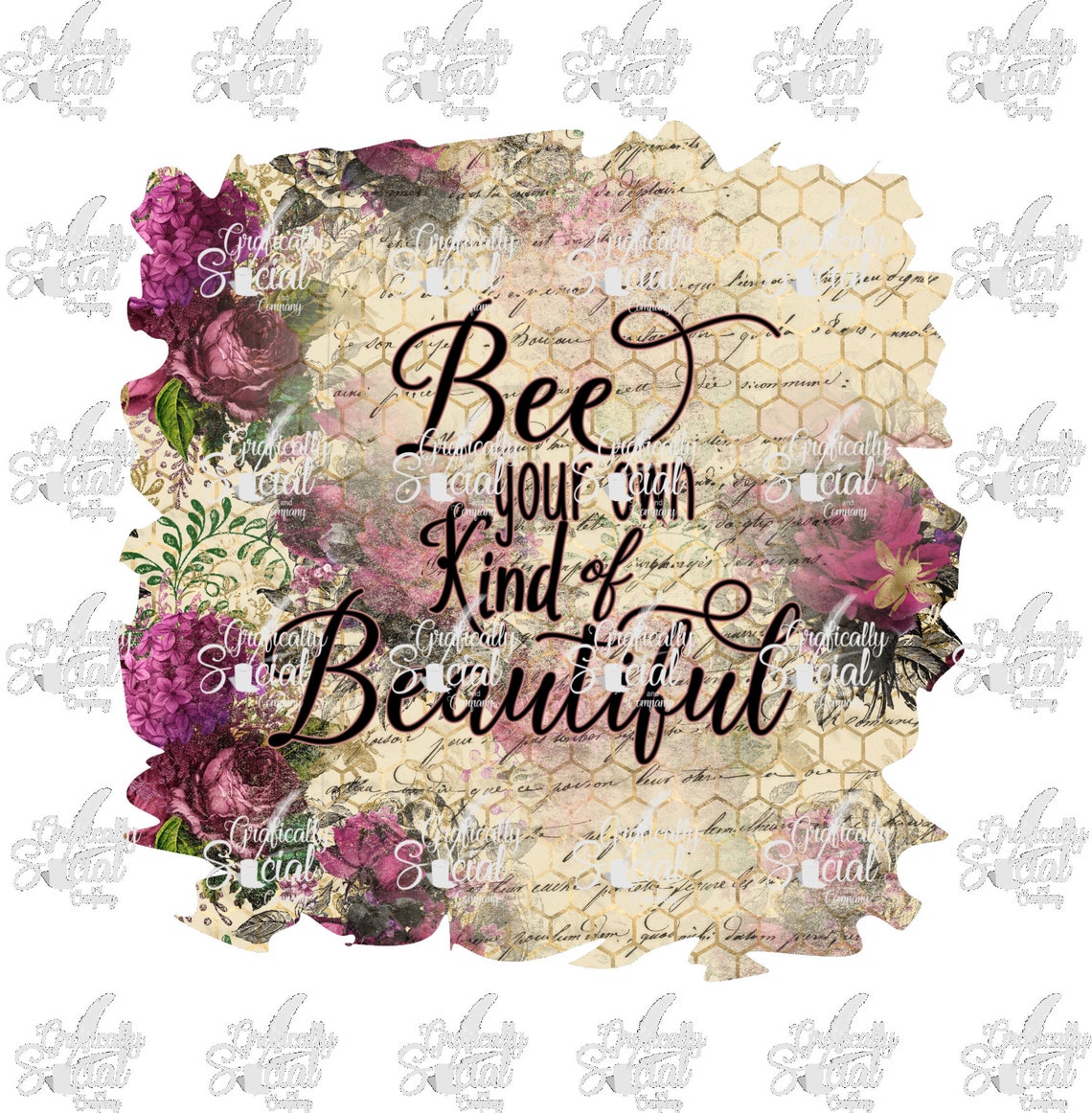 Bee Your Own Kind of Beautiful Design Template Instant | Etsy