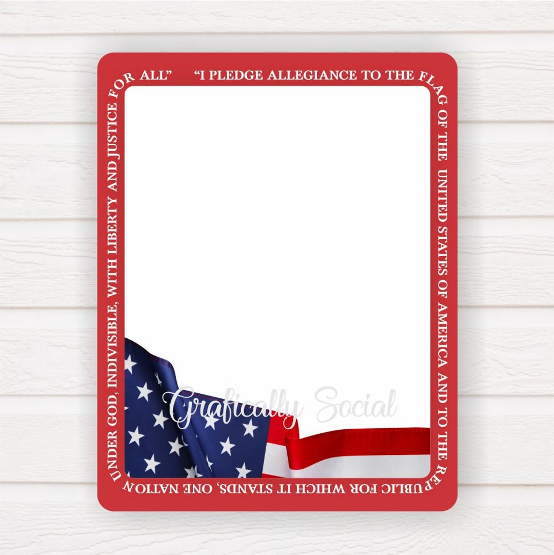 Pledge of Allegiance Design, Dry Erase Board, Instant Download, PNG ...