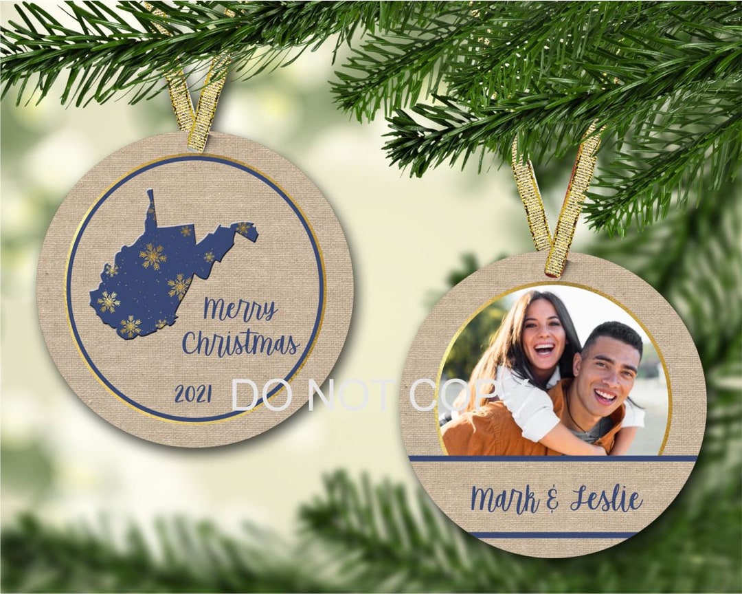 West Virginia Design, Round Ornament, Instant Download, Christmas ...