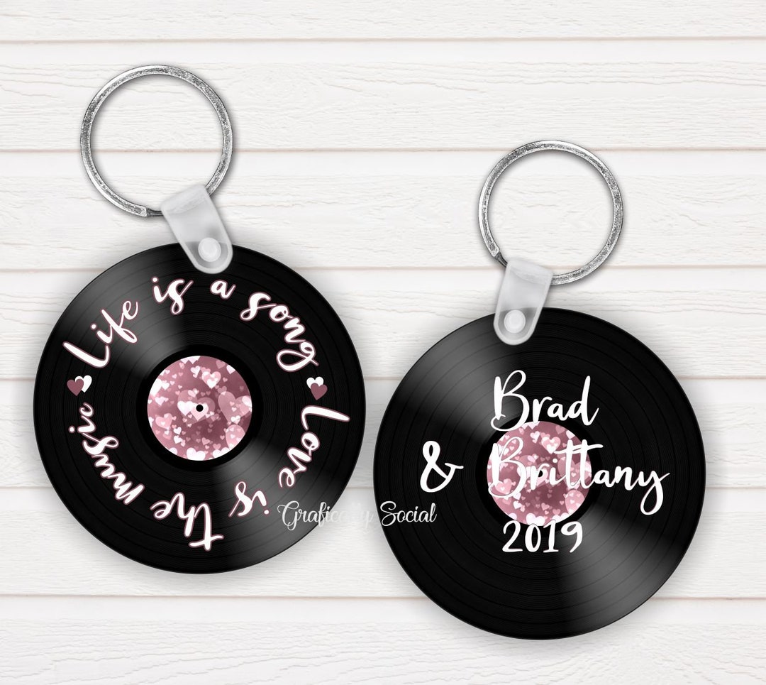 Record Album Design, Custom Design, PNG, Circle Key Tag, Instant ...