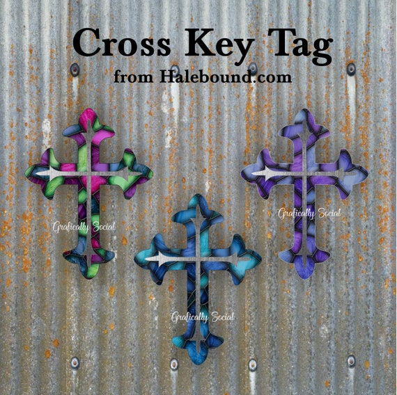 Cross Key Tag Design Custom Design PNG Instant Download - Etsy