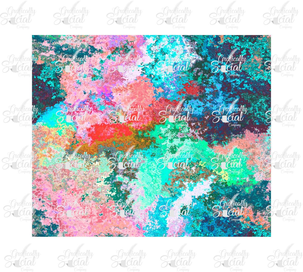 Abstract Paint Design Add Your Own Text 20 Oz Skinny | Etsy