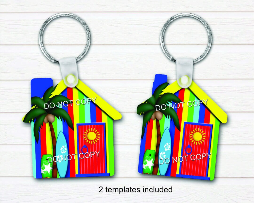Beach Design, House Key Chain Design, PNG, Instant Download ...