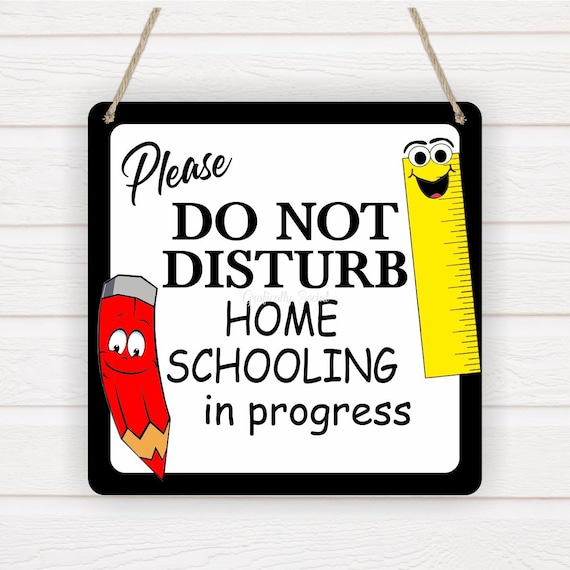 Do Not Disturb Home School Design Custom Square Door Hanger - Etsy
