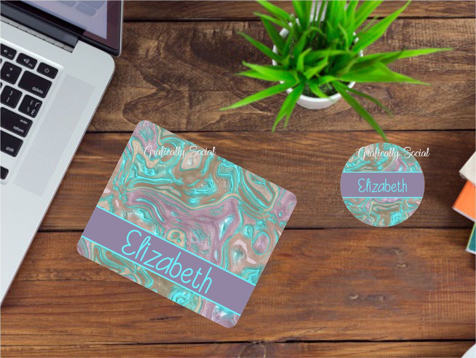 Pastel Custom Painted Design Instant Download PNG Mouse Pad - Etsy