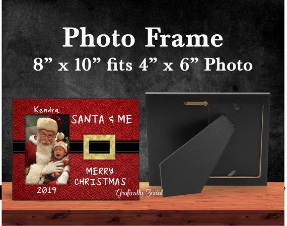 Santa Suit Design MDF Offset Picture Frame with Easel | Etsy