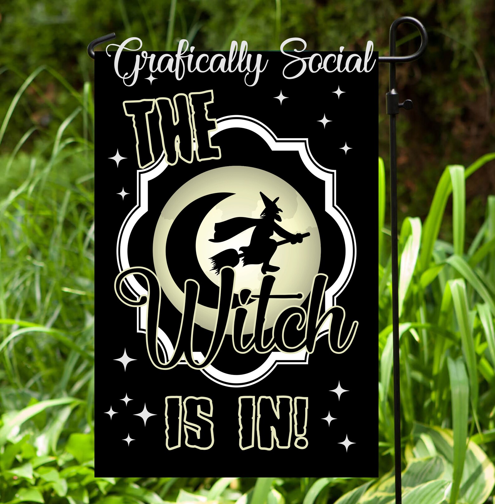 The Witch is In the Witch is Out Halloween Double Sided - Etsy