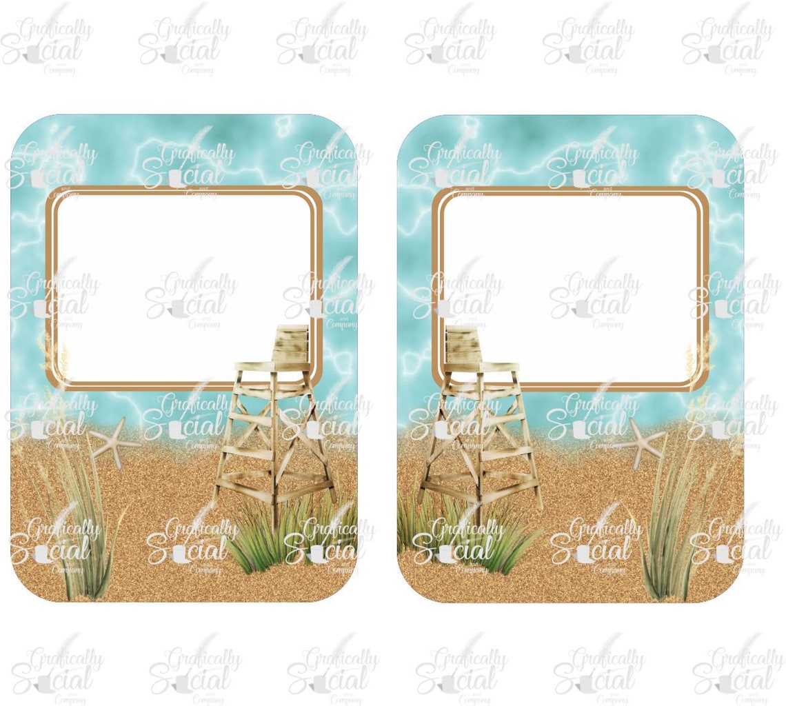 Beach Design Custom Monogram PNG Instant Download Custom | Etsy