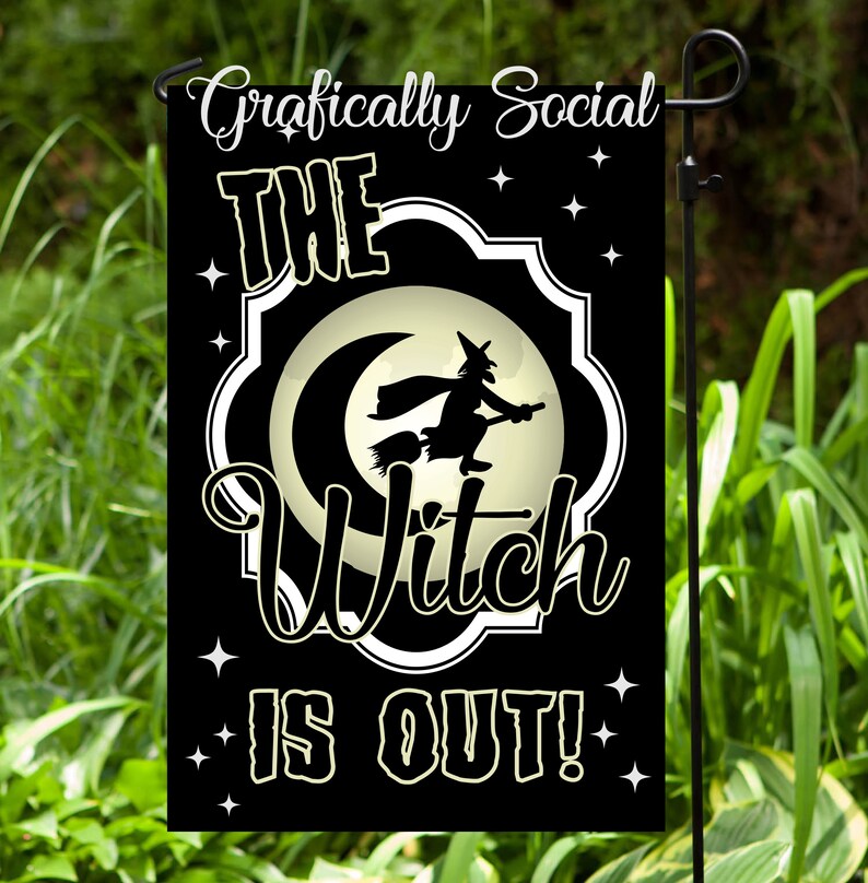 The Witch is In the Witch is Out Halloween Double Sided - Etsy
