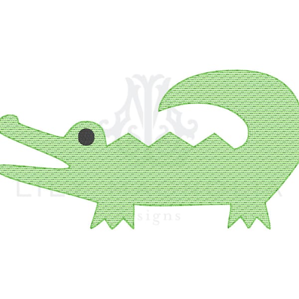 Mini Alligator Embroidery Design - Etsy