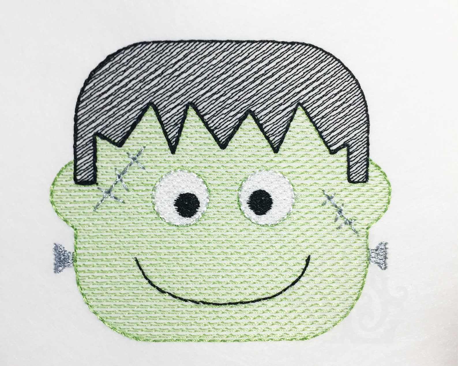 Frankenstein Light Fill Embroidery Design Frankenstein Sketch - Etsy
