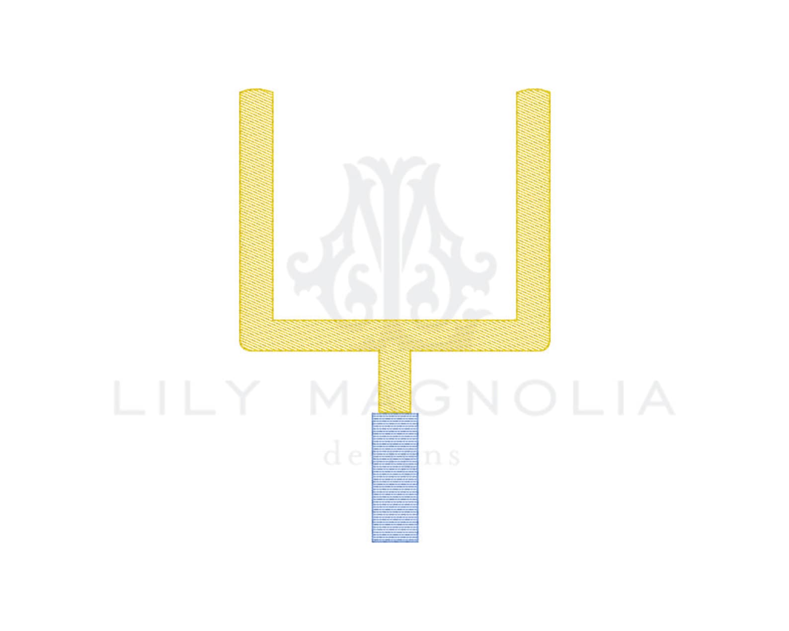 Goal Post Quick Stitch Embroidery Design, Goal Post Sketch Filled ...