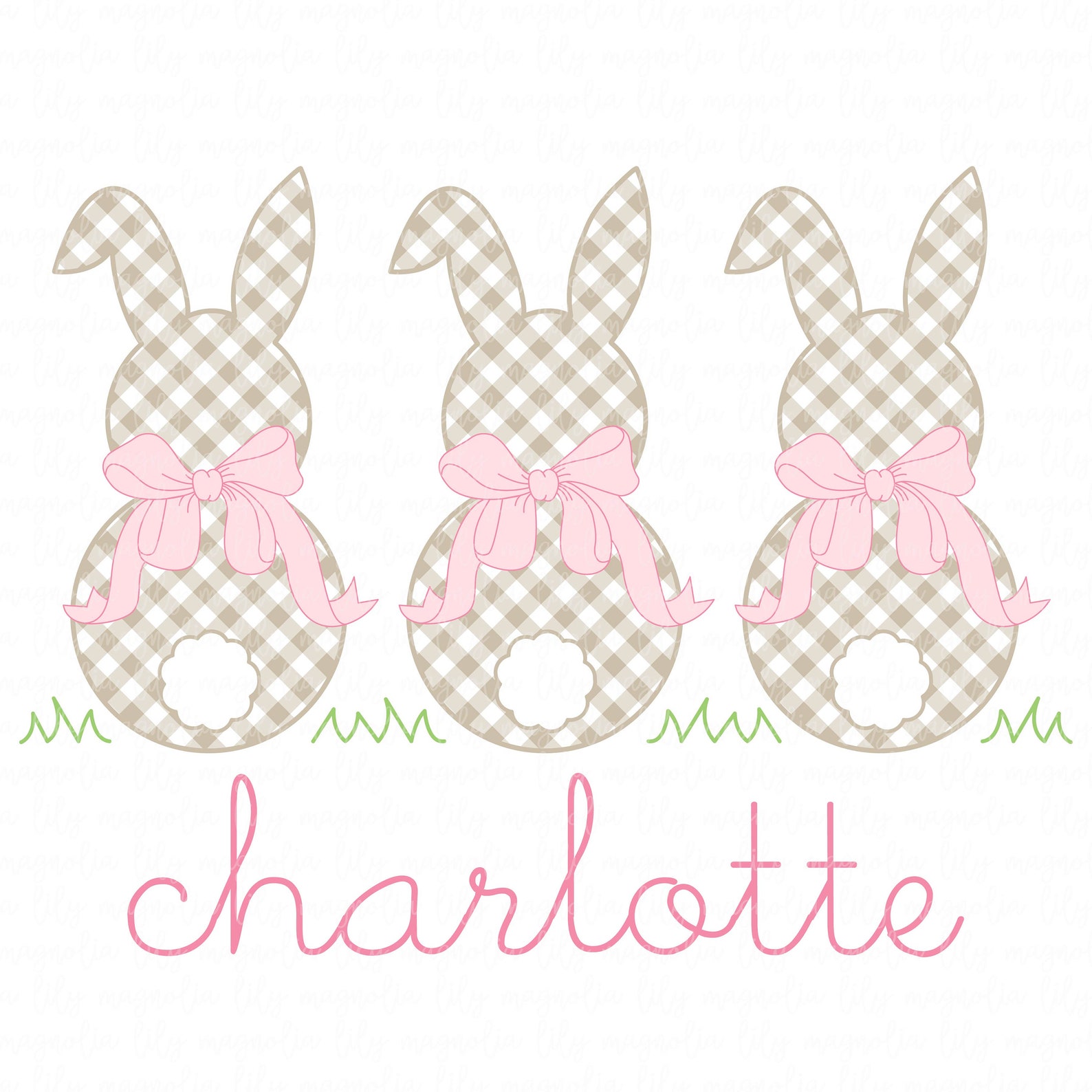 Bunny Trio Printable Bunny Trio Clip Art Watercolor Png | Etsy