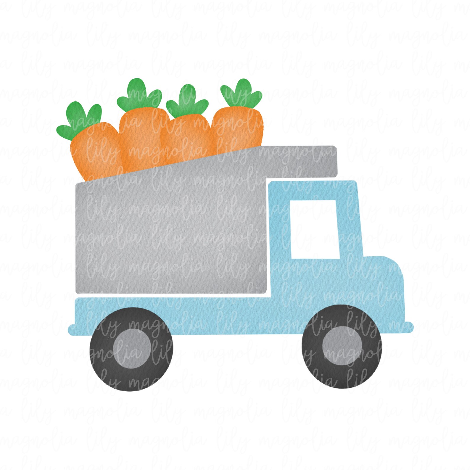Easter Dump Truck Printable, Carrot Truck Clip Art, Watercolor Png ...