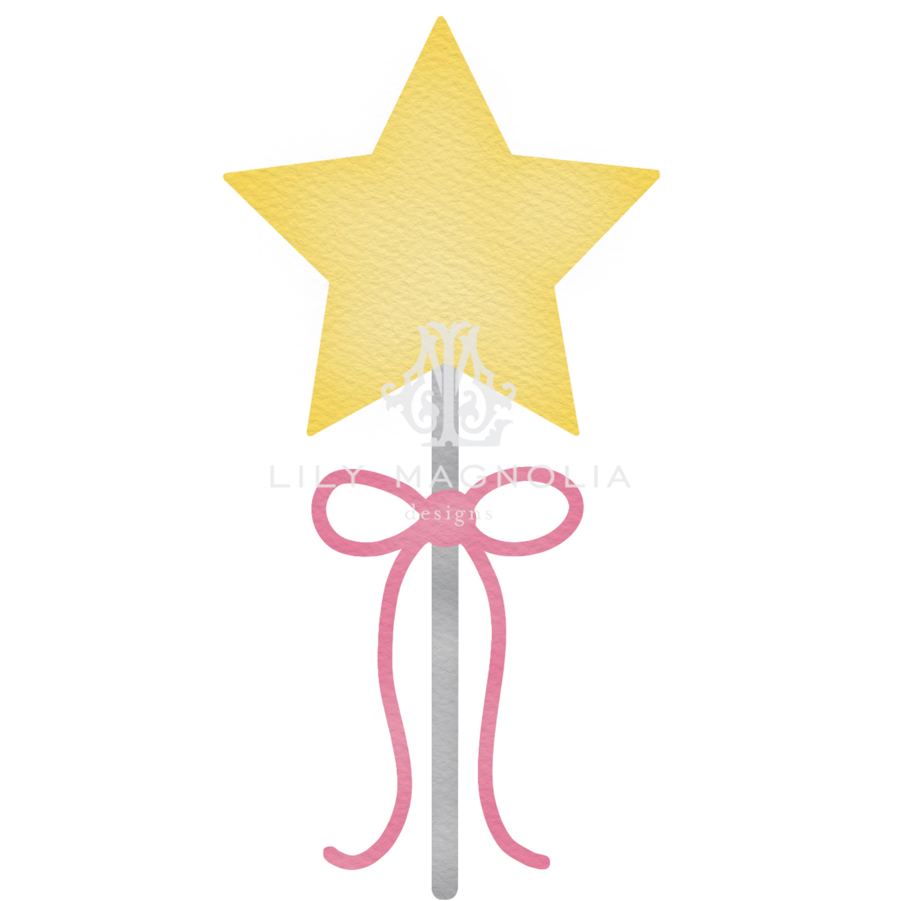 Princess Wand Clip Art Magic Star Fairy Wand Clip Art Set, PNG, SVG,