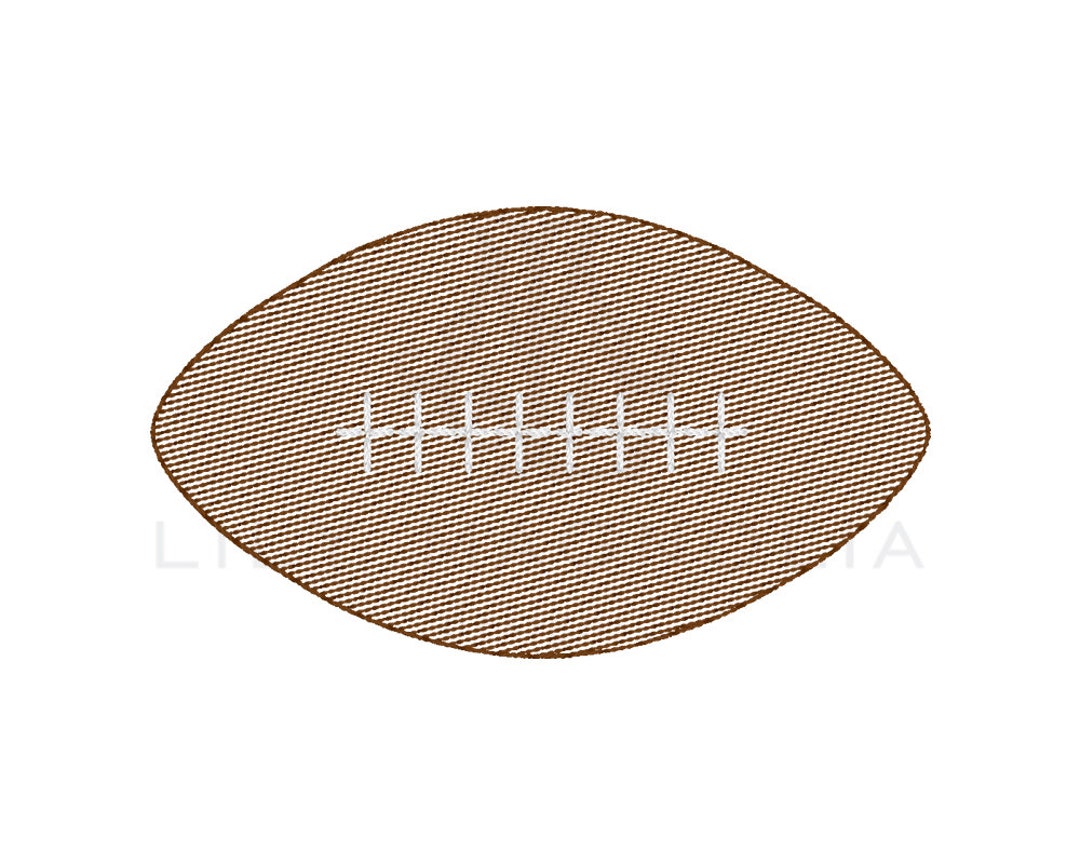 Football Quick Stitch Embroidery Design, Football Sketch Fill ...