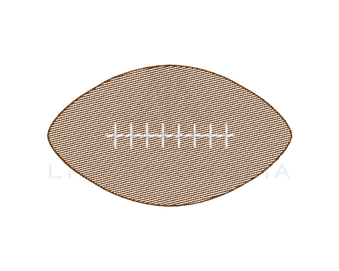 Football Quick Stitch Embroidery Design Football Sketch Fill | Etsy